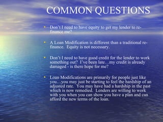 Loan Modification Presentation | PPT