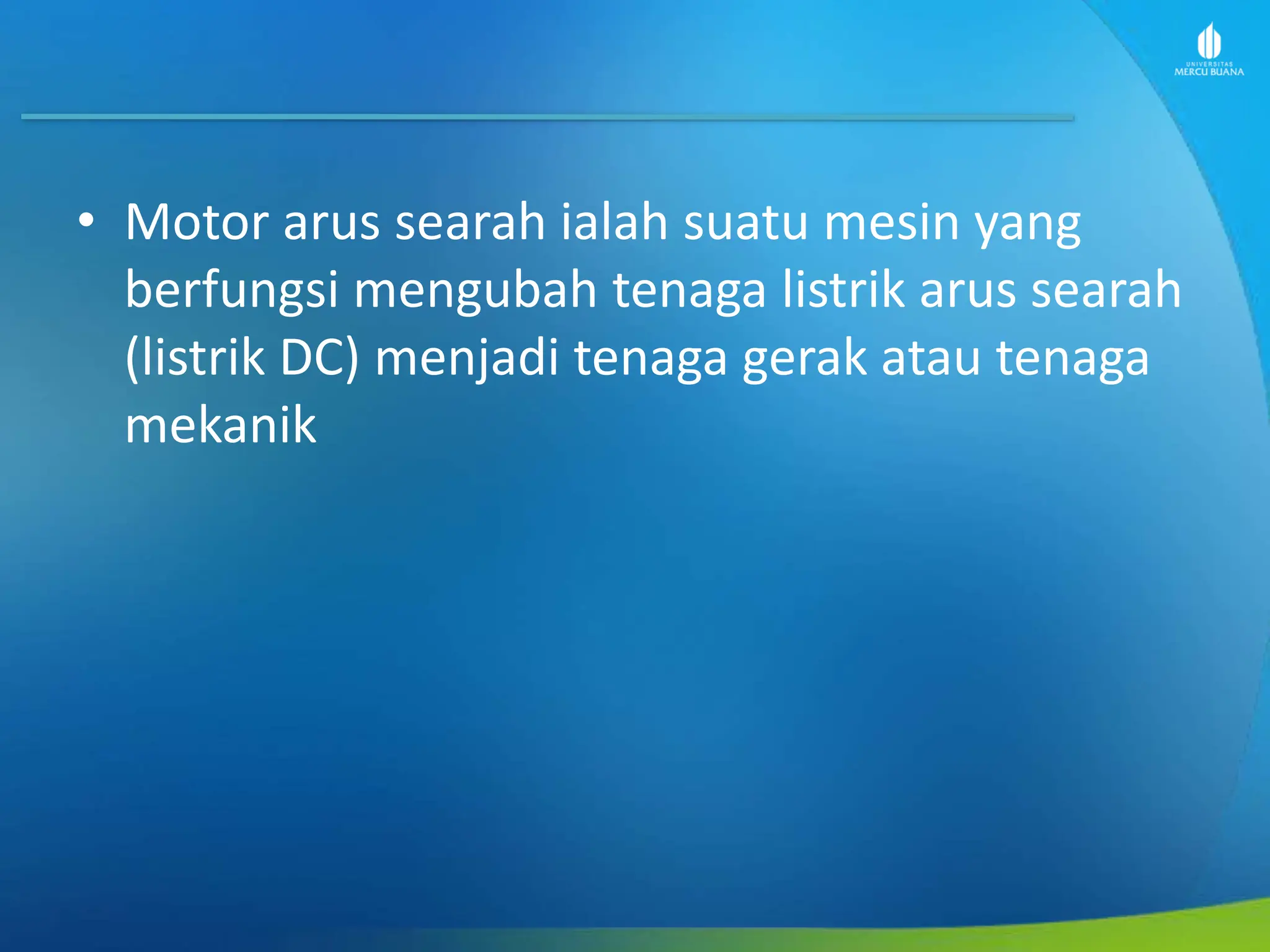 Modul Pembelajaran Teknik Listrik mesin Arus Searah | PPT