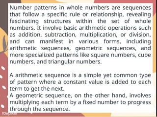 mathematics in the modern world study of patterns | PPTX