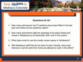 Keep Athabasca in Athabasca University | PPT