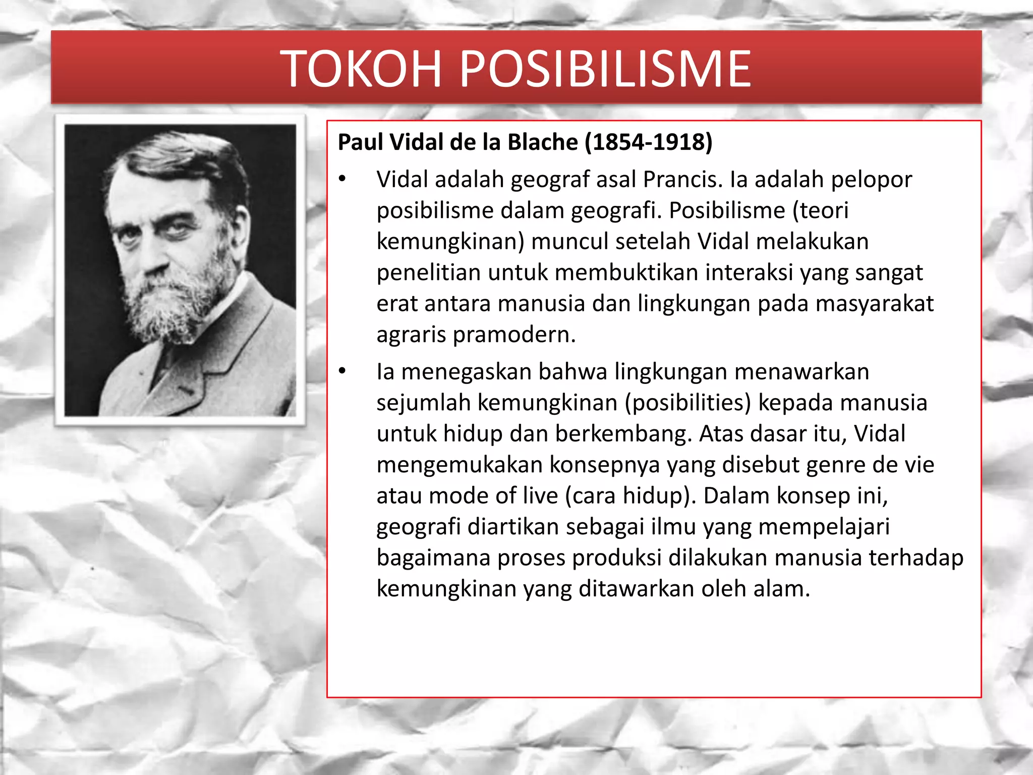Fisis Determinis v Posibilisme - PPT MPG | PPTX