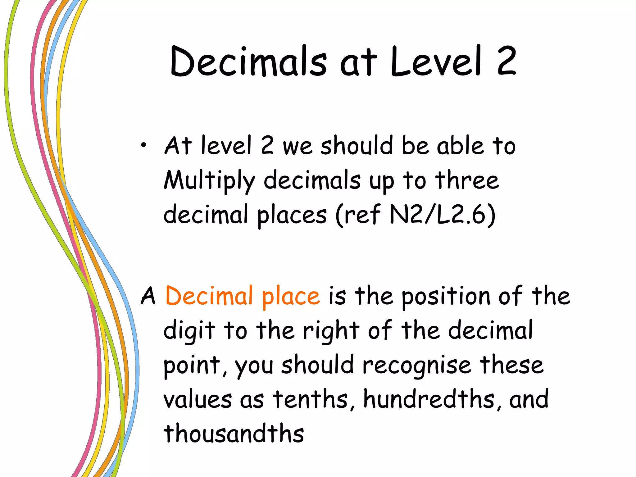 Powerpoint Multiplication Of Decimals L2 | PPT
