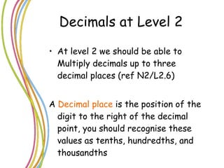 Powerpoint Multiplication Of Decimals L2 | PPT
