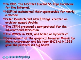 A Brief History of Internet | PPT | Internet | Computing