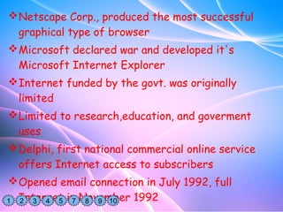 A Brief History of Internet | PPT | Internet | Computing