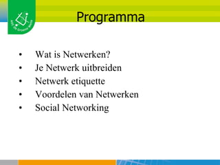 Powerpoint Netwerken Is Net Werken | PPT
