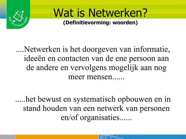 Powerpoint Netwerken Is Net Werken | PPT