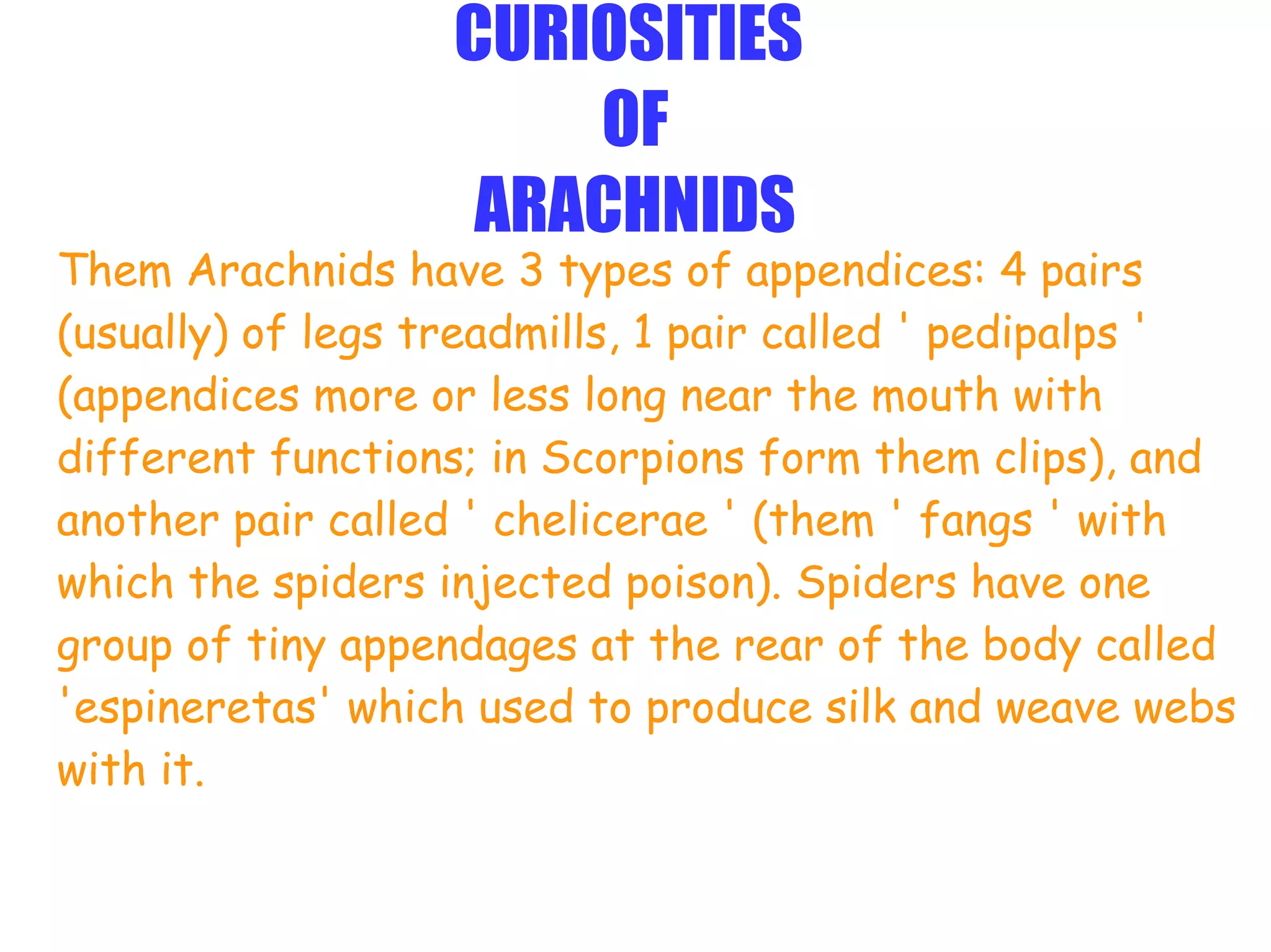 ARACHNIDS AND MYRIAPODS | ODP | Reproductive Health | Diseases and ...