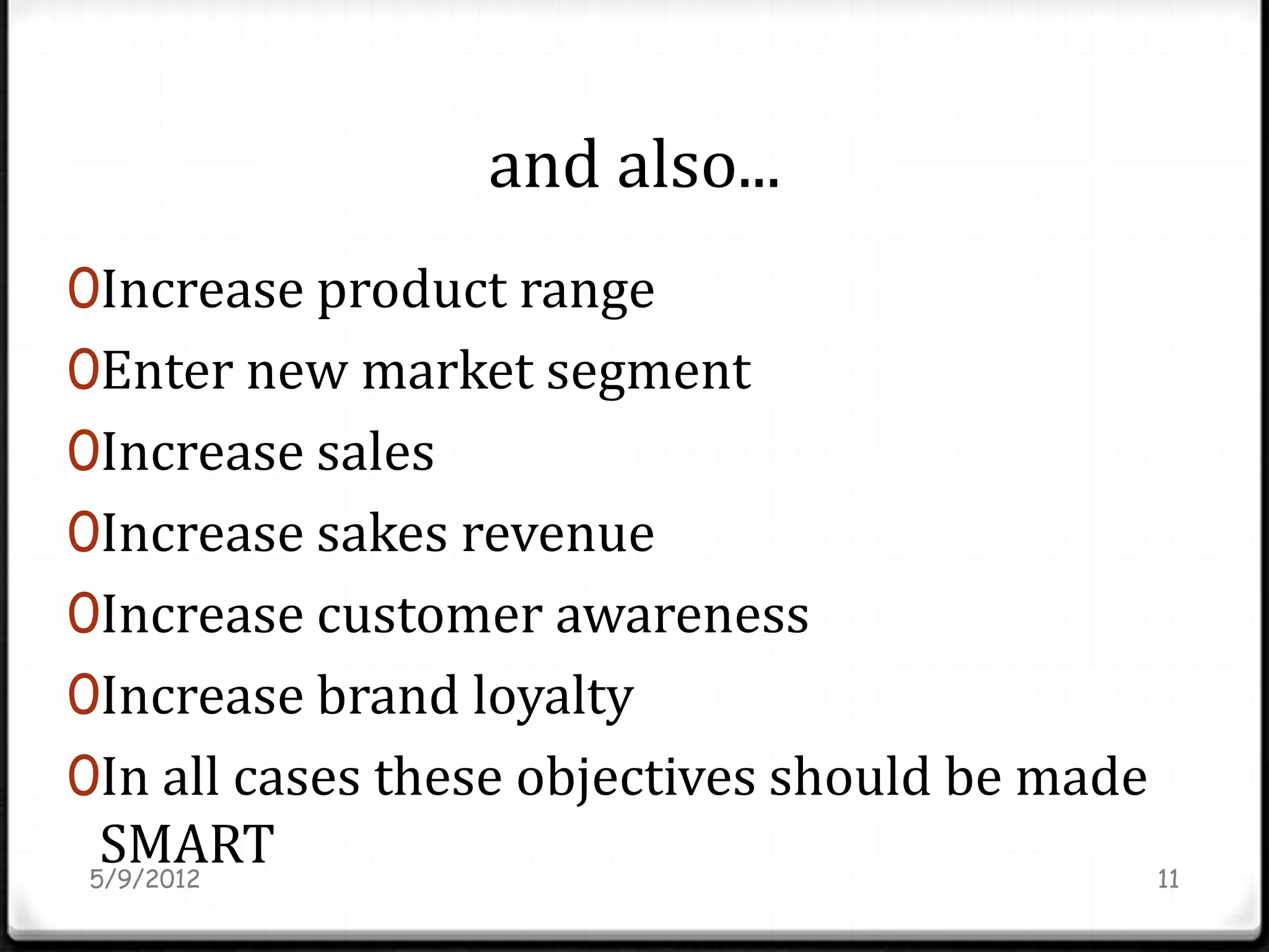 Powerpoint objectives marketing and merchandising | PPTX