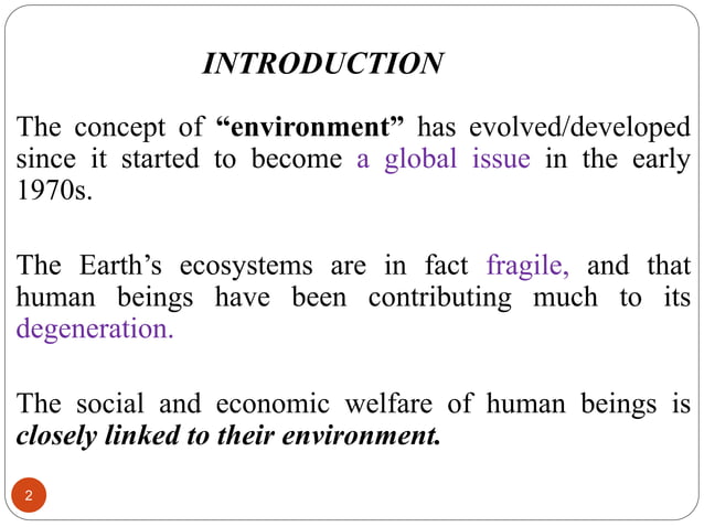 Environment Vs development | PPTX