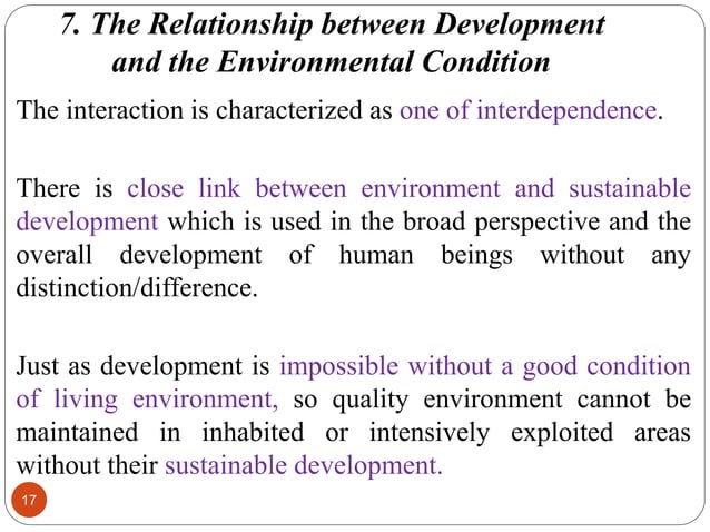 Environment Vs development
