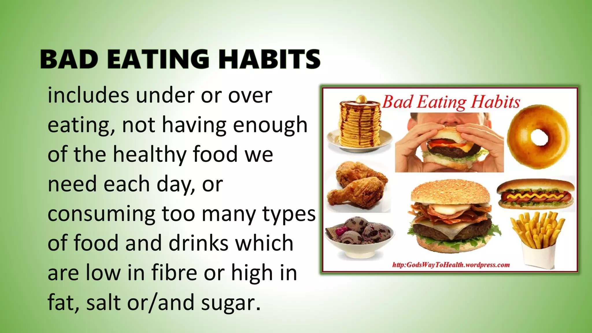 bad eating habits | PPTX