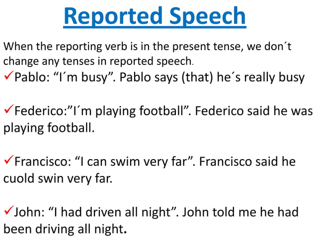 Reported Speech | PPT