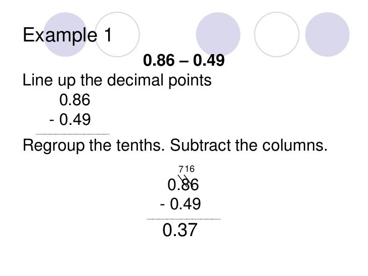Powerpoint on adding and subtracting decimals notes