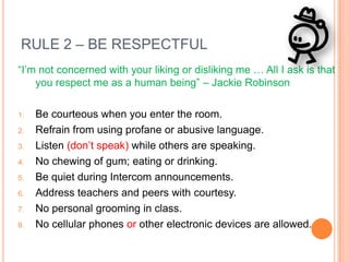 Powerpoint on class rules | PPTX
