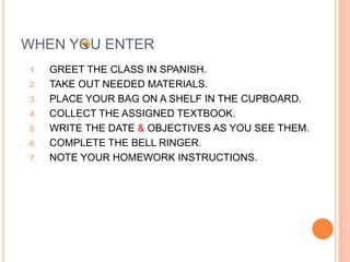 Powerpoint on class rules | PPTX | Homework and Study | Education