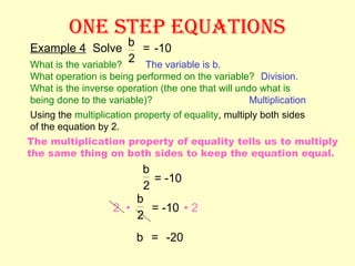 one step equations | PPT