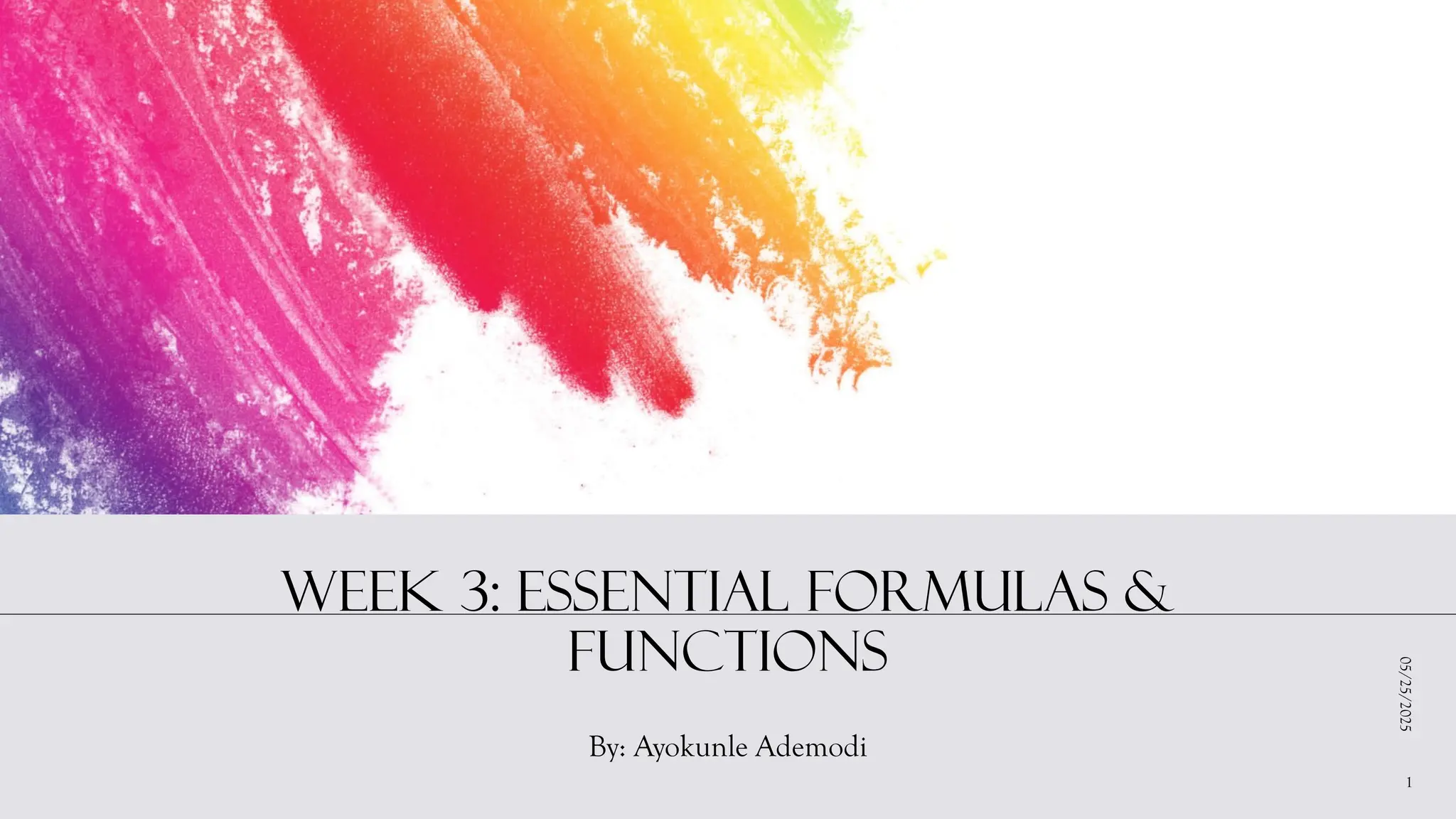 Power Point On Formulas And Functionlecturepptx