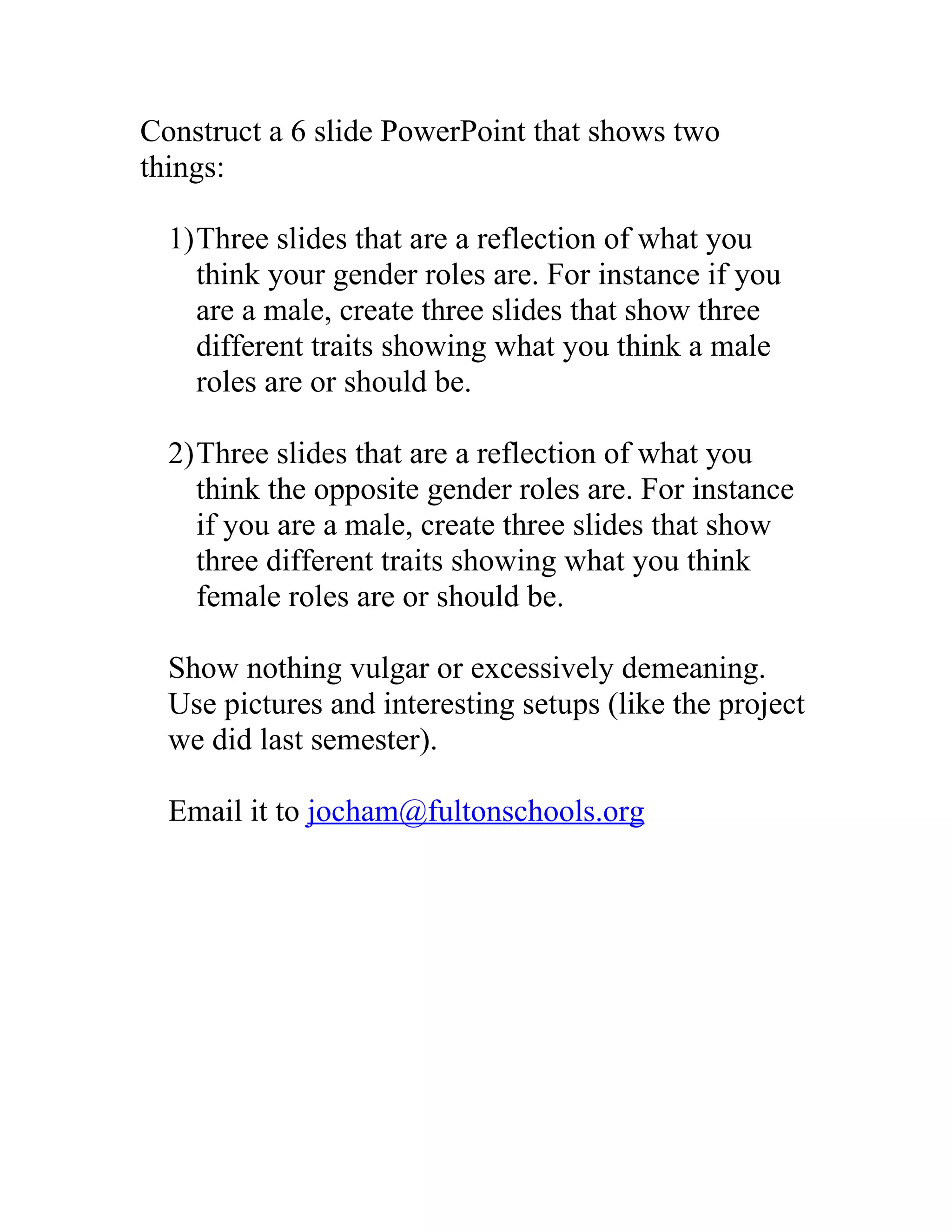 Powerpoint On Gender Roless | DOC