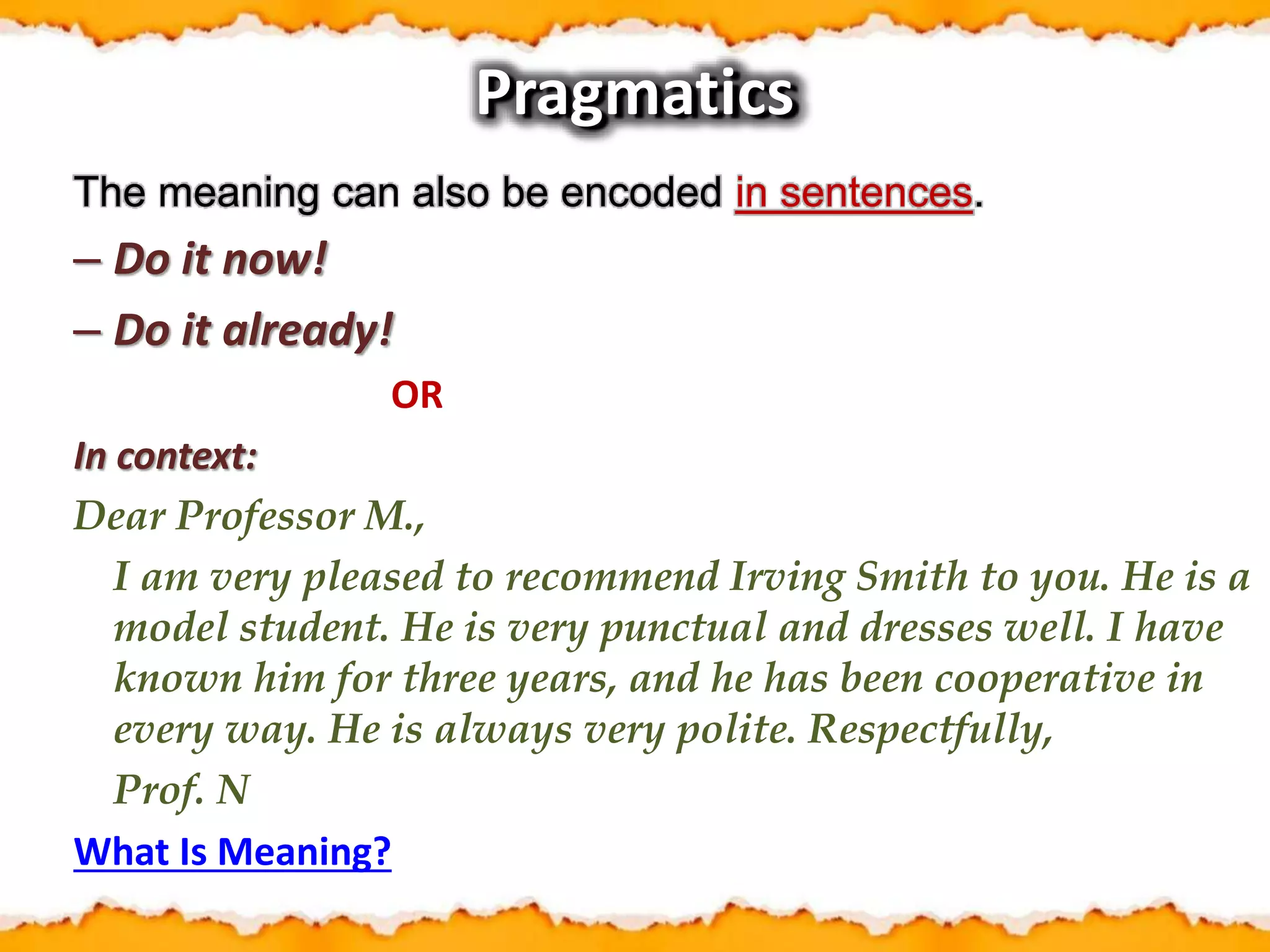 Powerpoint on Lecture 5. Semantics | PPT