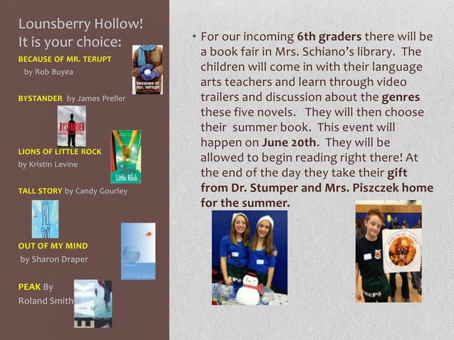 VTSD 2014 Summer Reading Program | PPTX | Daycare and Pre-School ...