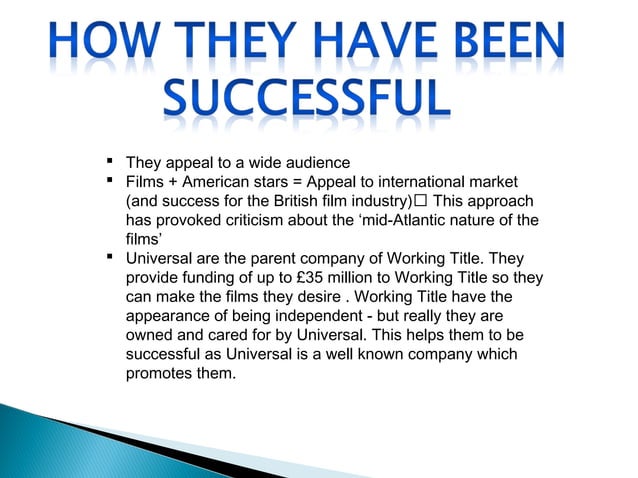 Working Title Film | PPT