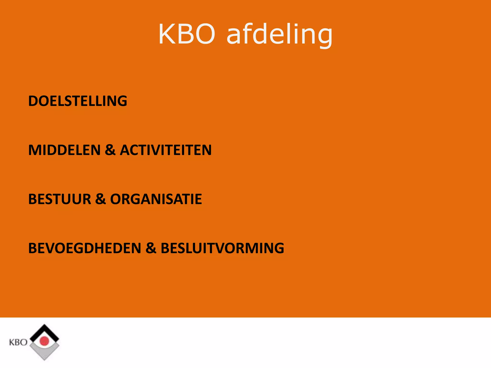 Powerpoint oprichten kbo afdeling | PPTX