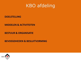 Powerpoint oprichten kbo afdeling | PPTX