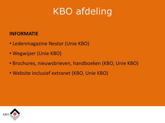 Powerpoint oprichten kbo afdeling | PPTX