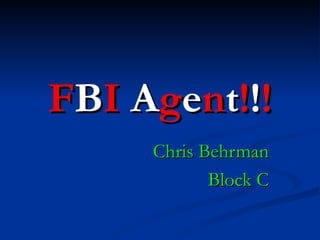 Powerpoint oral presentation fbi agent | PPT