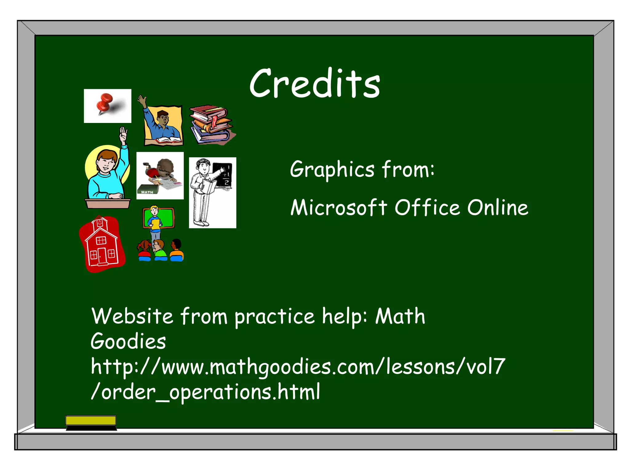 order of operations | PPT | Physics | Science