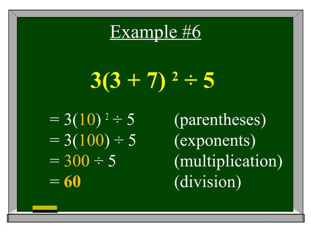 order of operations | PPT | Physics | Science
