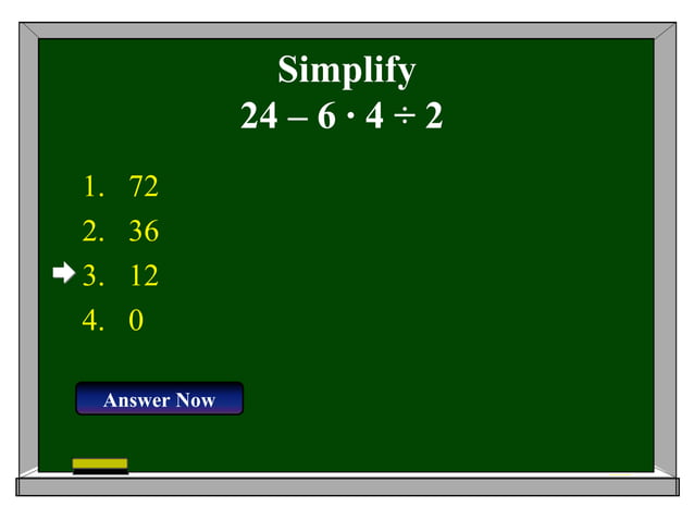 order of operations | PPT | Physics | Science