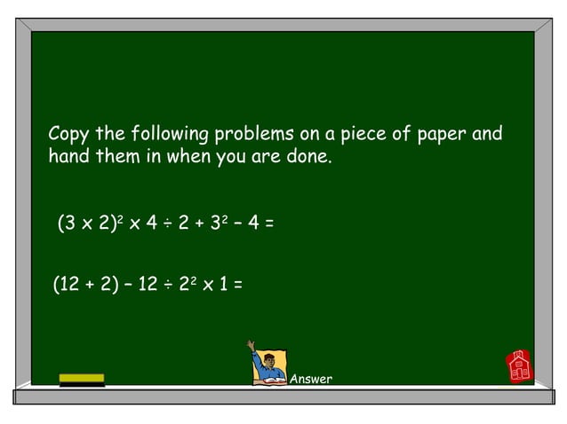 order of operations | PPT | Physics | Science