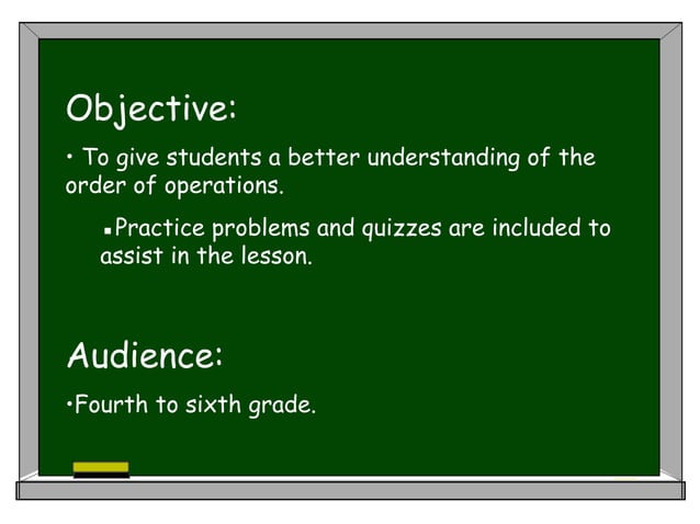 order of operations | PPT | Physics | Science