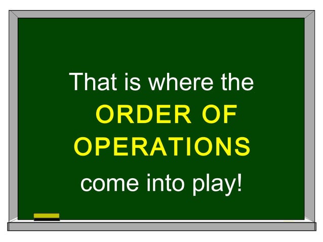 order of operations | PPT | Physics | Science