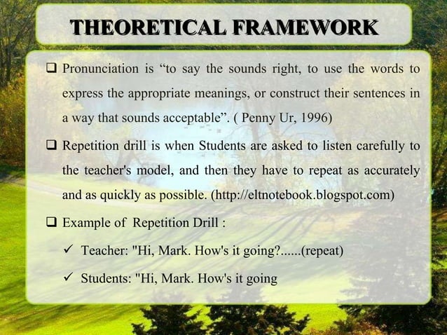 Using Repetition Drill to Improve Student's Pronunciation Skill | PPT