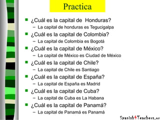 Power point paises_hispanohablantes_capitales_y_continentes | PPT