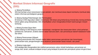 Konsep Sistem Informasi Geografis ( SIG ) | PPTX