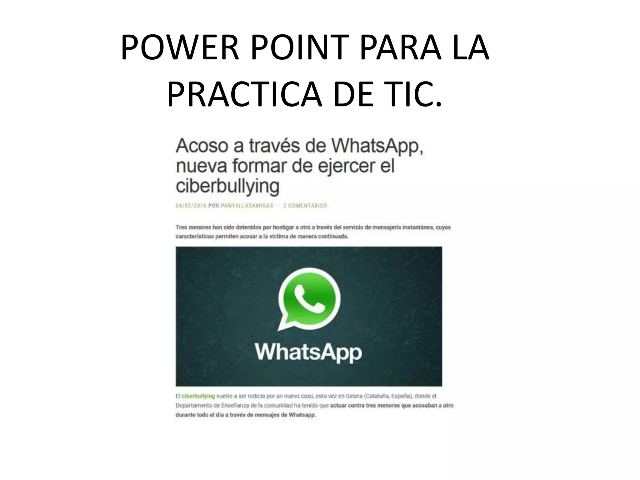 Power point para la practica de tic | PPTX