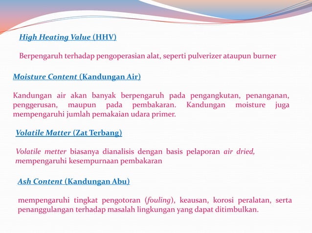 parameter kualitas dan pemanfaatan batubara | PPTX