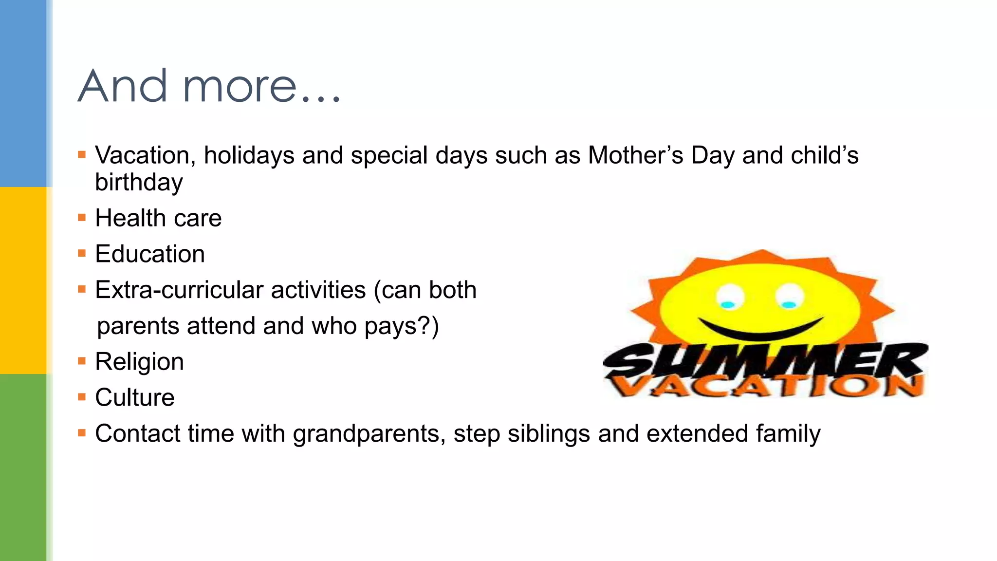 Powerpoint parenting plans for children with special needs | PPTX
