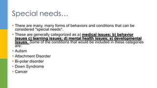 Powerpoint parenting plans for children with special needs | PPTX