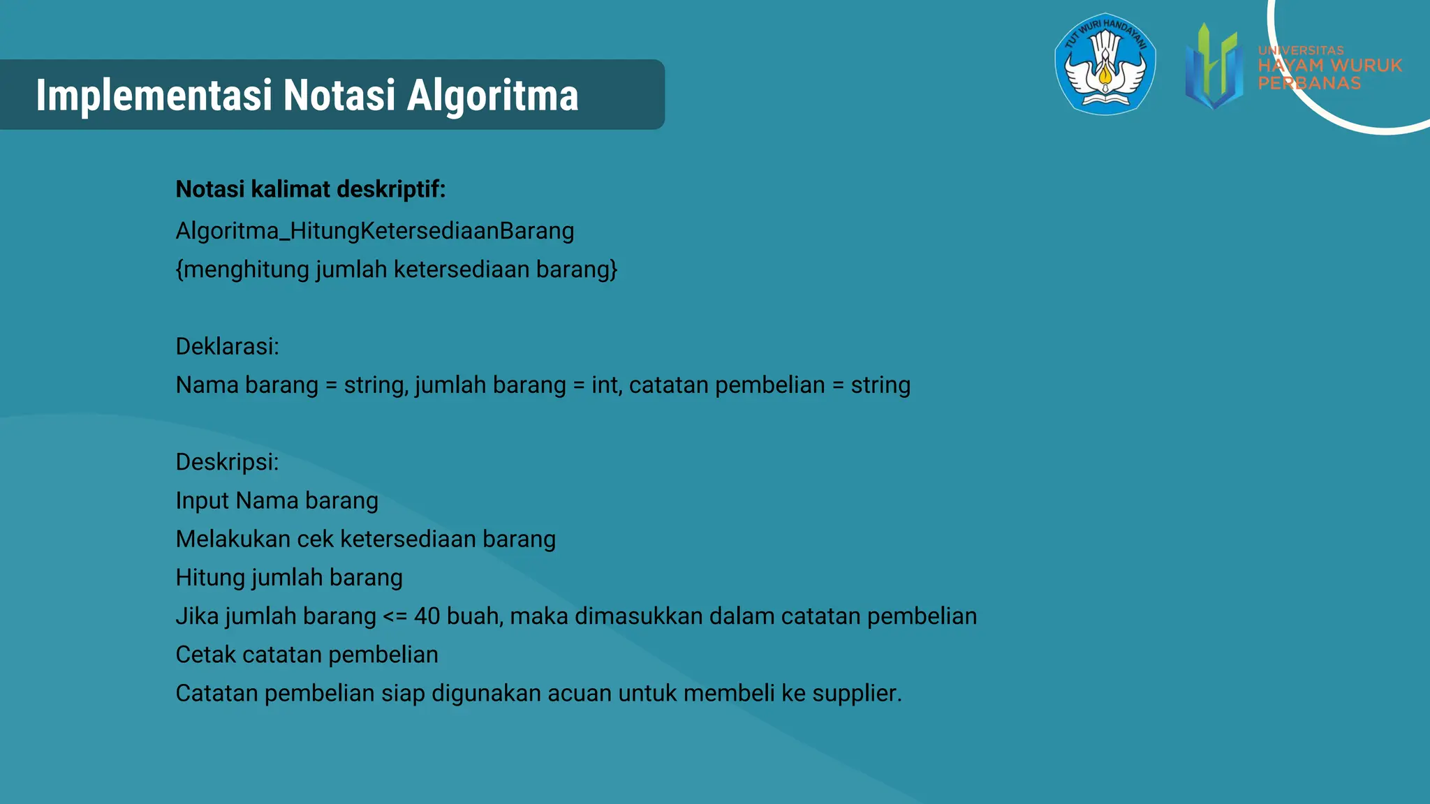 Power Point PB 3 - Penulisan dan Notasi Algoritma Pemrograman.pptx