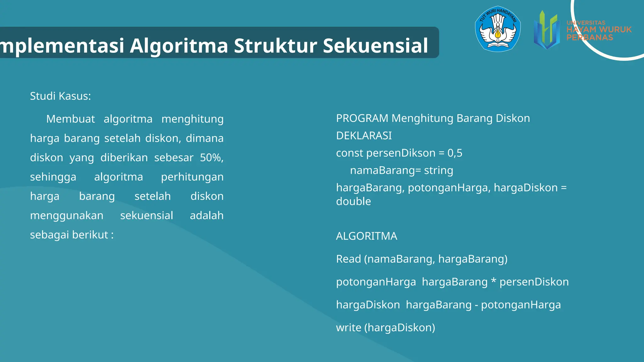 Power Point PB 4 - Struktur algoritma pemrograman Sekuensial.pptx