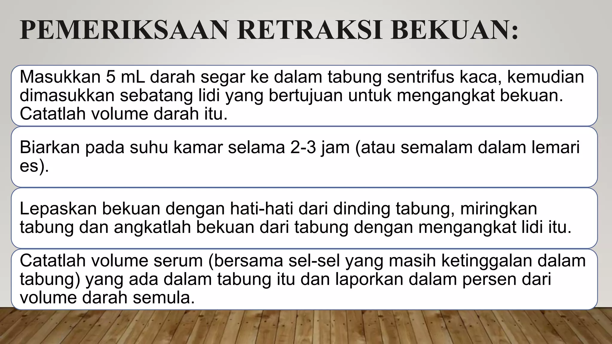 Pemeriksaan retraksi bekuan | PPTX