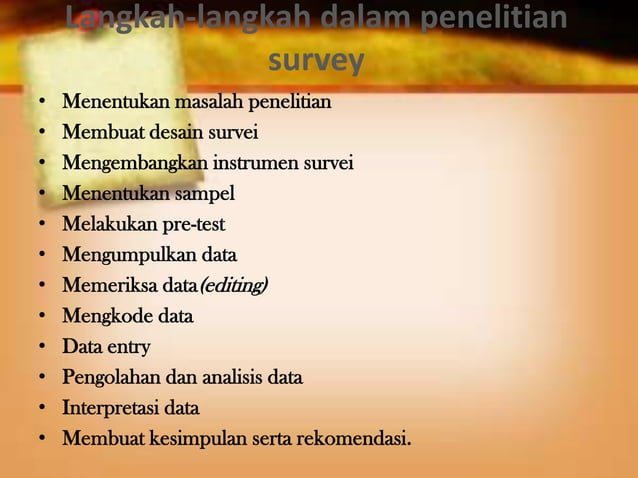 Power point penelitian survey | PPTX