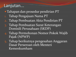 hukum perusahaan | PPTX