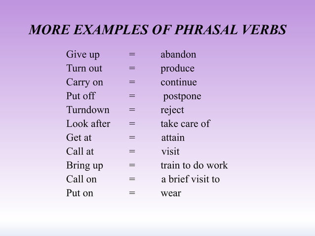 Power point phrasal verbs | PPTX