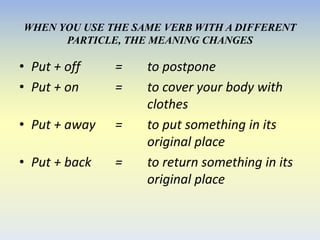 Power point phrasal verbs | PPTX